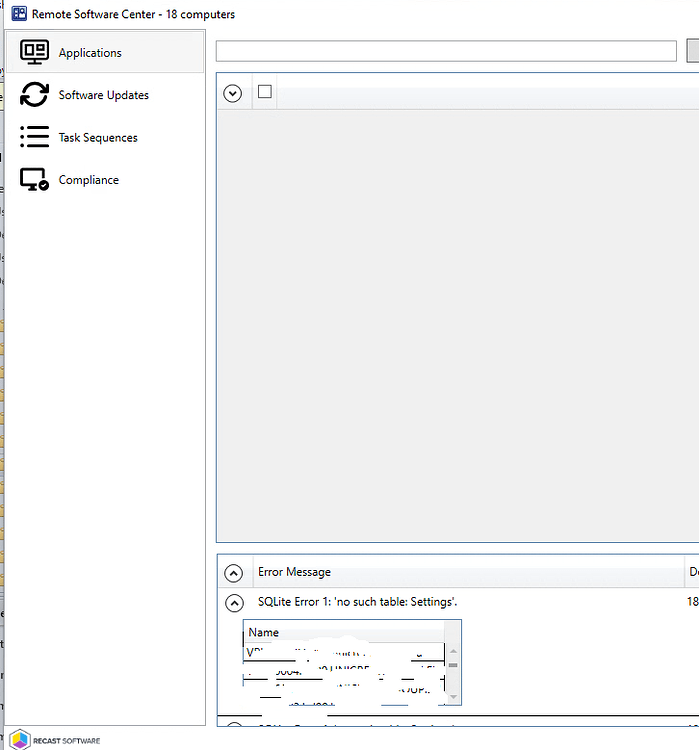 SQLite Error 1: no such table `Settings` - Right Click Tools- Community - Recast Software Discourse